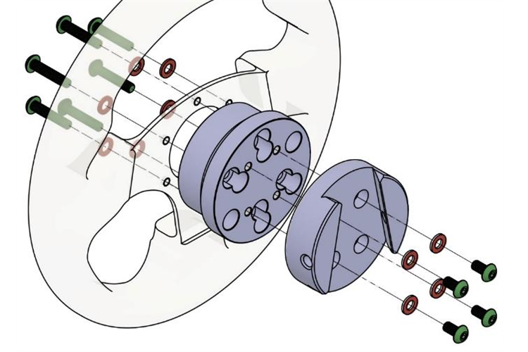 Installing Quick release to a wheel - Simucube Online Guide